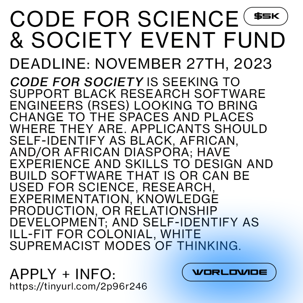 CS & S Event Fund | Code for Society – Opportunity Listings Resource