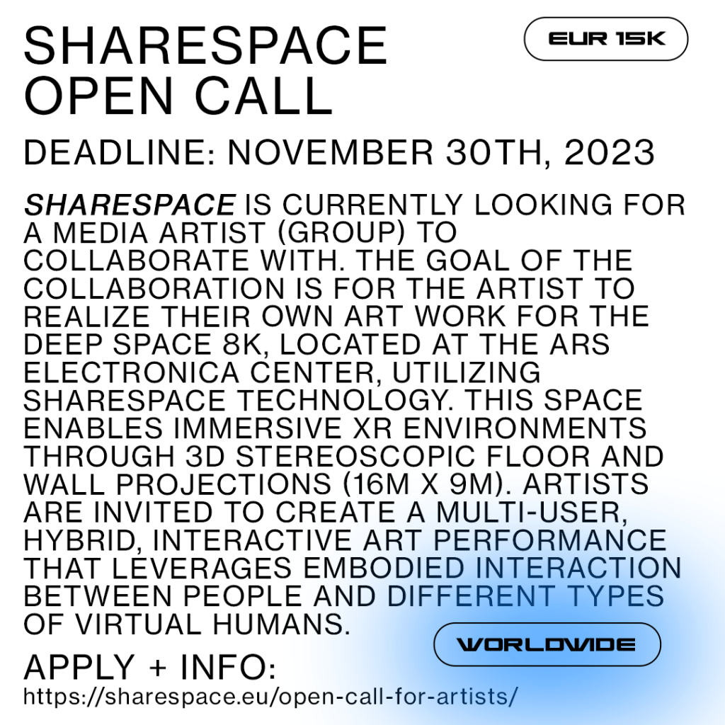 Open Call For Artists | Sharespace – Opportunity Listings Resource