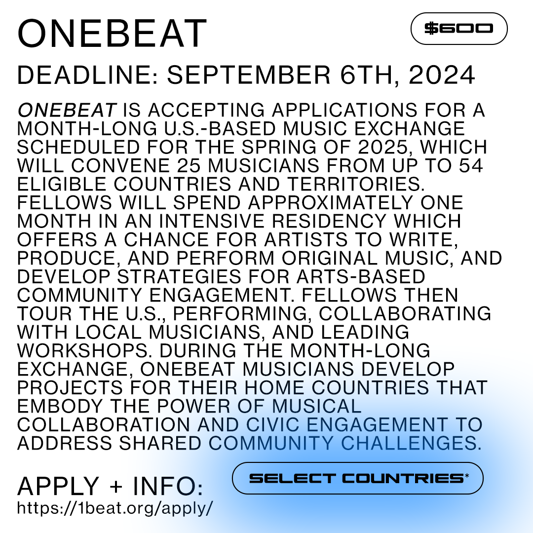 OneBeat | Found Sound Nation – Opportunity Listings Resource