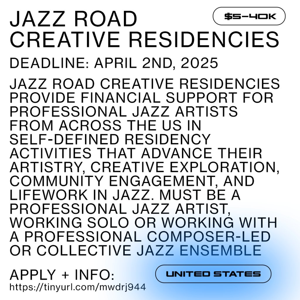Jazz Road Creative Residencies | South Arts – Opportunity Listings Resource