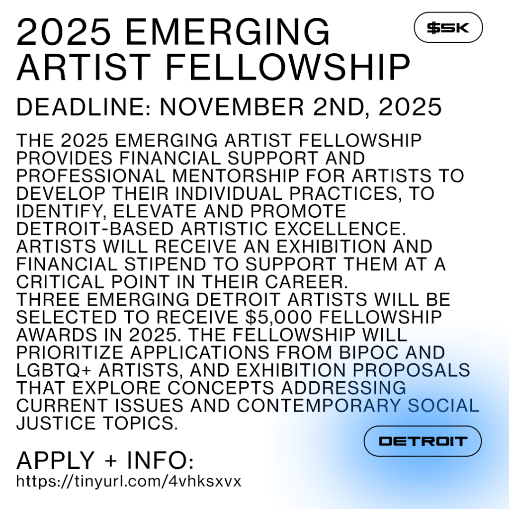 2025 Emerging Artist Fellowship | Playground Detroit – Opportunity ...