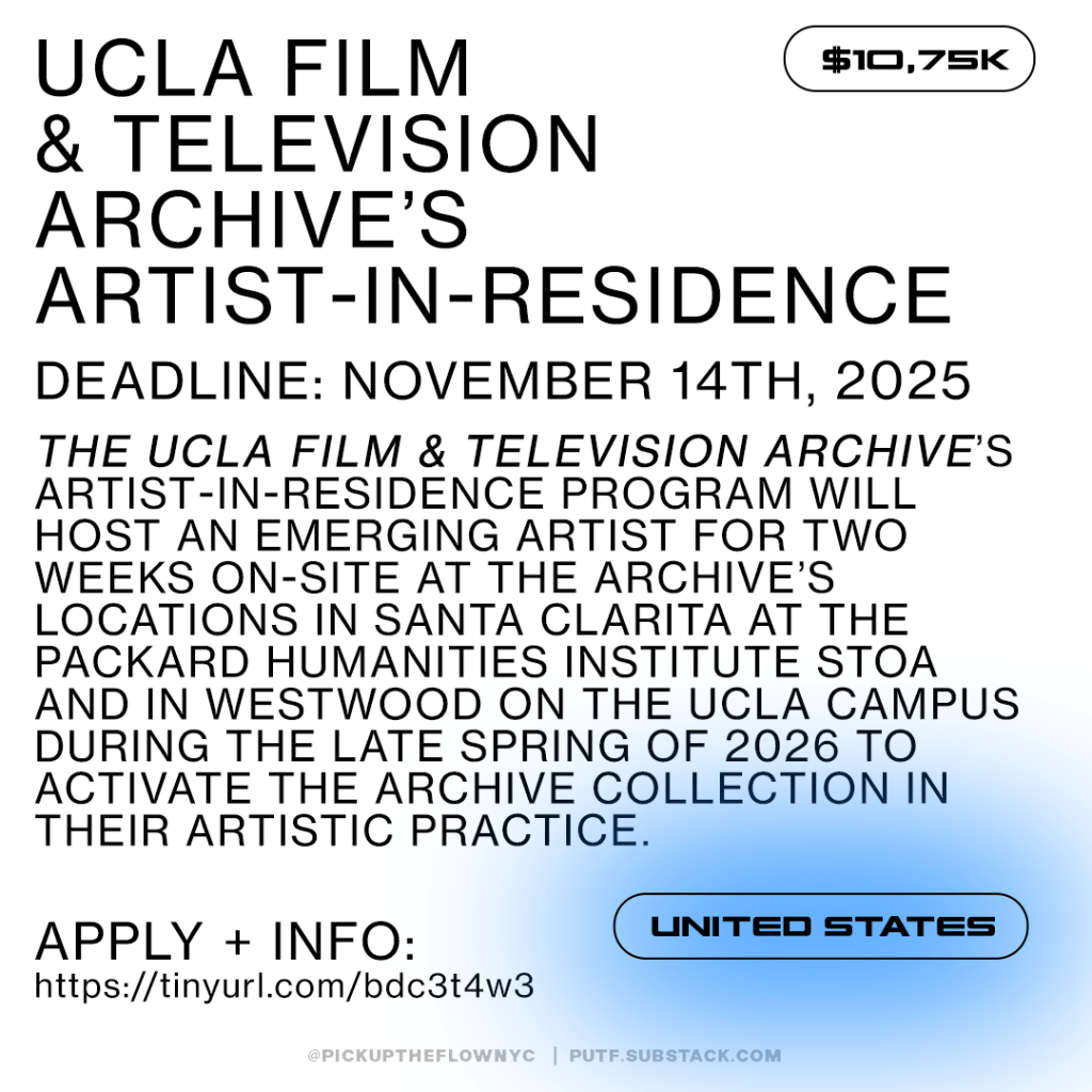 2026 Artist-In-Residence Program | UCLA Film & Television Archive ...