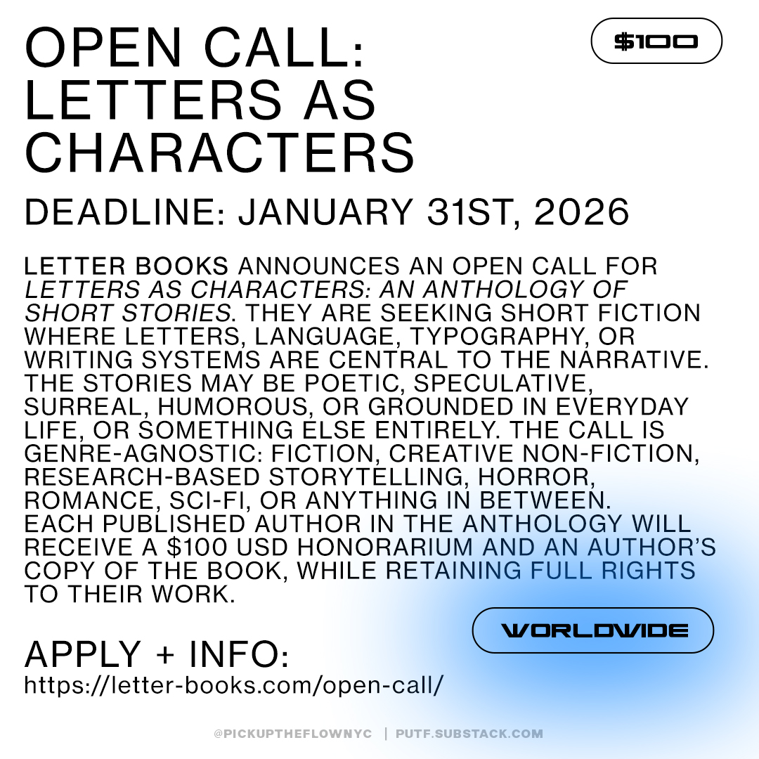 Open Call: Letters as Characters | Letter Books – Opportunity Listings ...